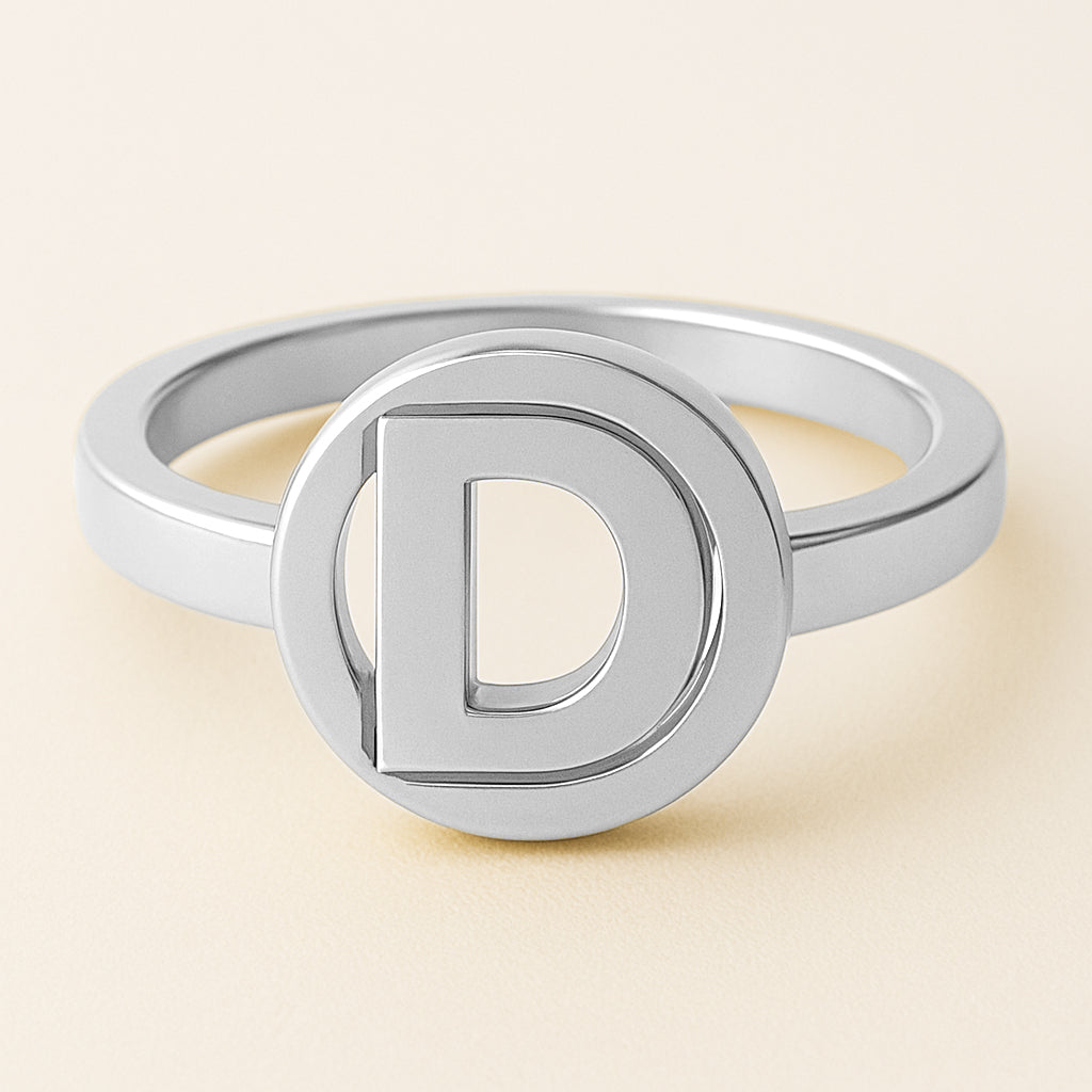Letter ring rond – odilejewels.com
